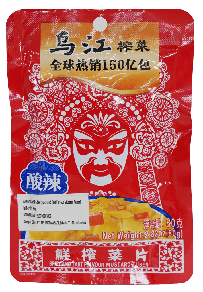 Wu Jiang Spicy And Tart Flavour Mustard Tuber 80G - TTS Mitra Abadi